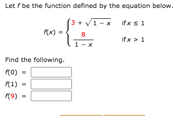 Solved Let f be the function defined by the equation below. | Chegg.com