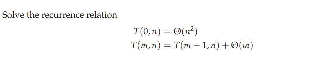 Solved Solve the recurrence relation | Chegg.com