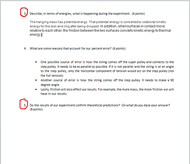 Solved Analysis of Rotational Inertia Lab Name _ Group | Chegg.com