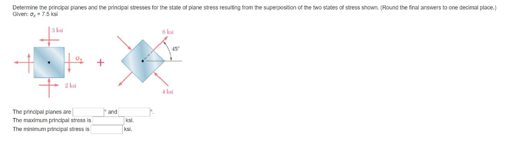 Solved Determine the principal planes and the principal | Chegg.com