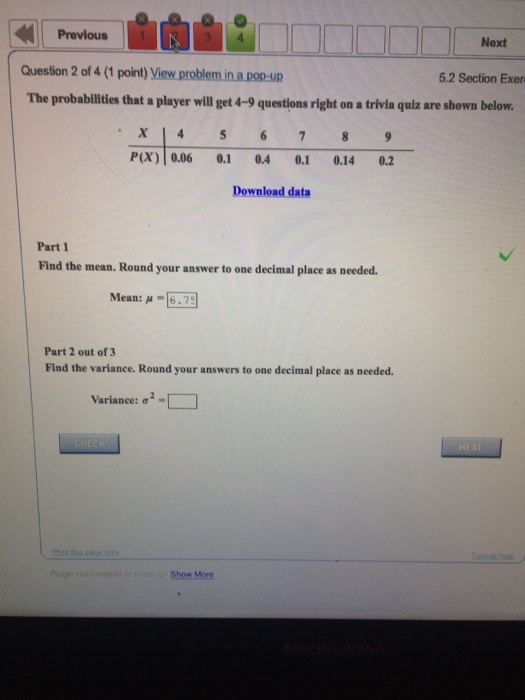 Solved Previous Next Question 1 of 4 (1 point) View problem | Chegg.com
