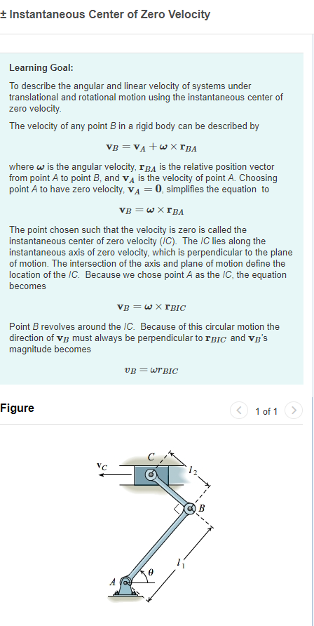 Solved + Instantaneous Center of Zero Velocity Learning | Chegg.com