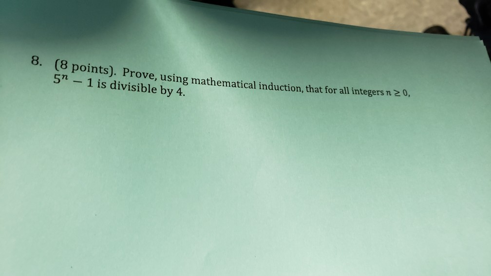 Solved 10 points). Prove, using mathematical induction, that | Chegg.com