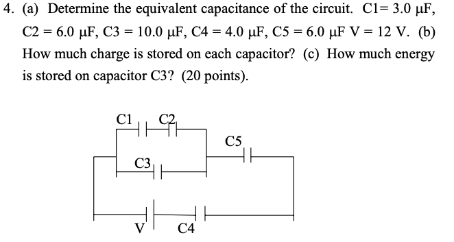 Solved Determine the equivalent capacitance of the circuit. | Chegg.com
