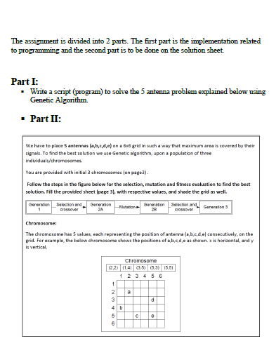 The assignment is divided into 2 pats. The first part | Chegg.com