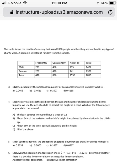 Solved l T-Mobile 12:00 PM 66% a | Chegg.com