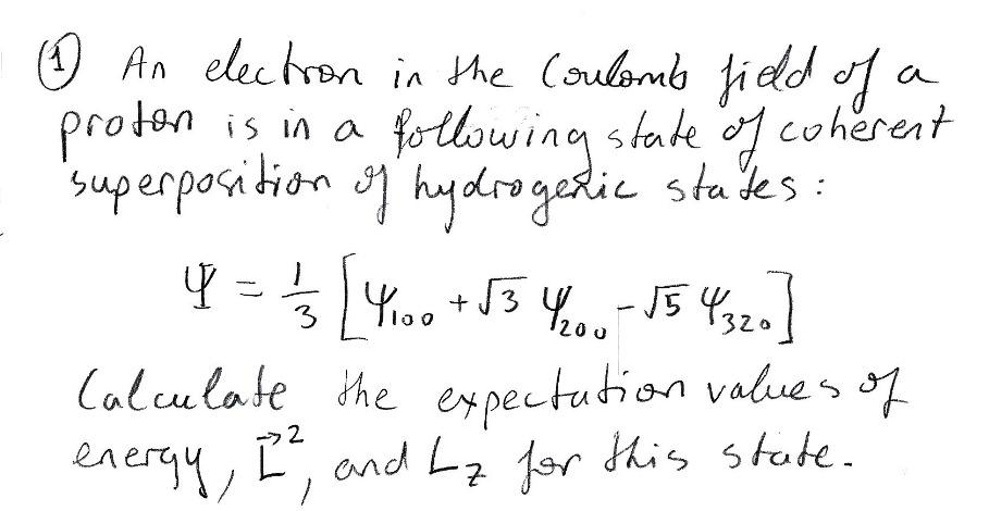 Solved A ① An Electron In The Coulomb Field Of Proton Is In
