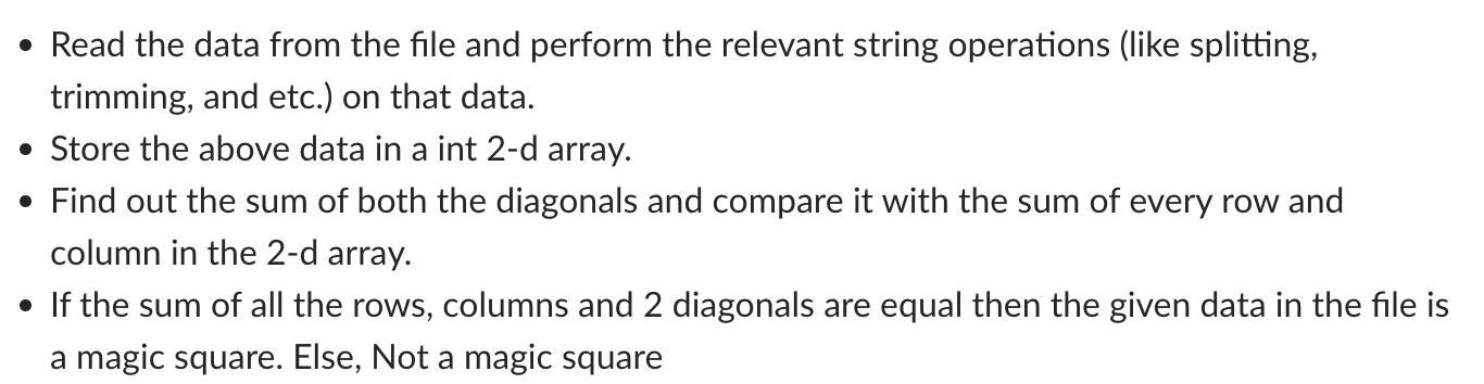 Magic Squares. A magic square of order n is an | Chegg.com