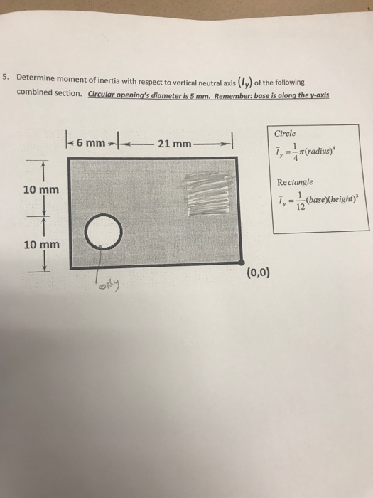 Solved Determine moment of inertia with respect to vertical | Chegg.com