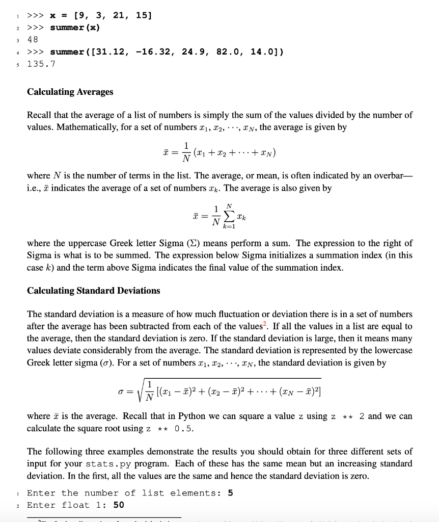 for-LooPS, FIBONACCI, AND A STATISTICS PROGRAM This | Chegg.com