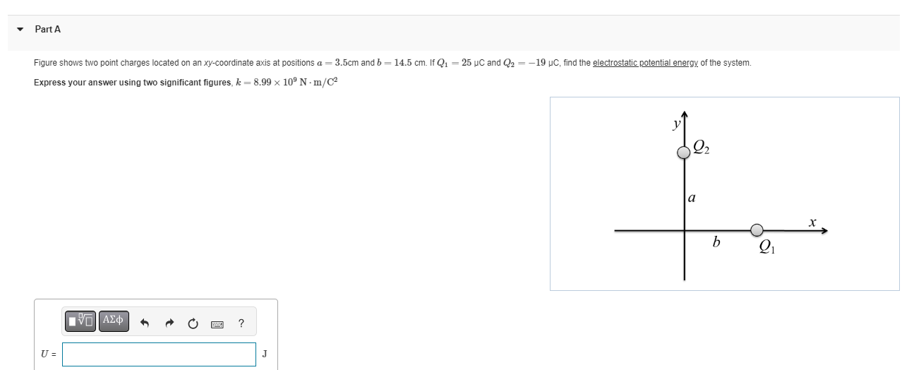 Solved Figure shows two point charges located on an | Chegg.com