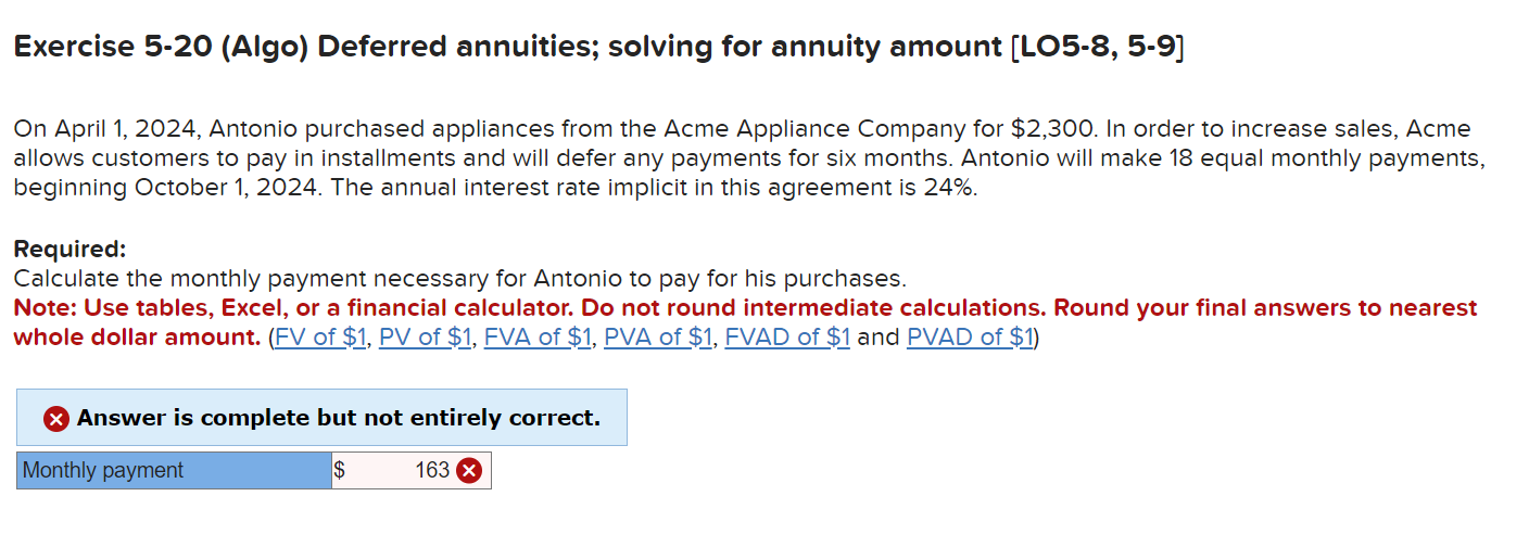 Solved Exercise 5-20 (Algo) ﻿Deferred annuities; solving for | Chegg.com