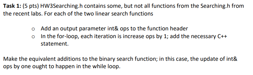 Solved c++ please #ifndef SEARCHING_H_ #define | Chegg.com