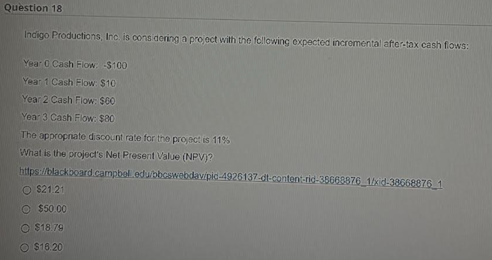 Solved Indigo Productions, Inc. is considering a project | Chegg.com