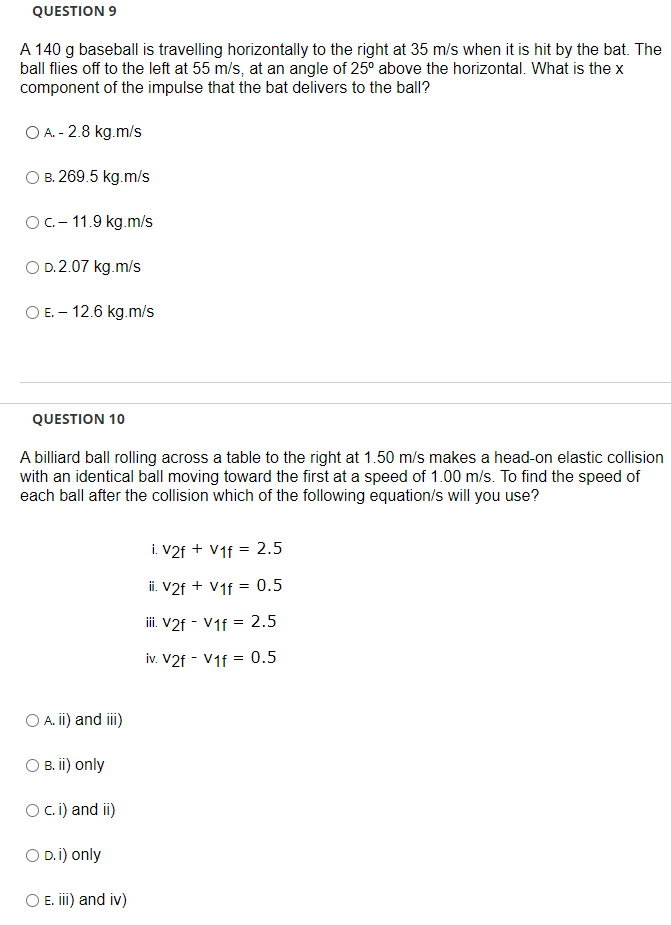 Solved Question 6 A 6 0 Kg Object Moving 5 0 M S Collides