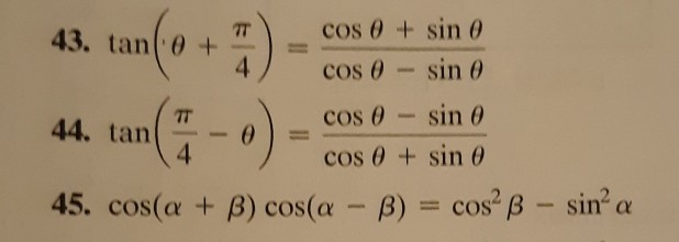 Solved cost) + sin θ cos θ-sin θ cos θ-sin θ cos θ + sin θ | Chegg.com