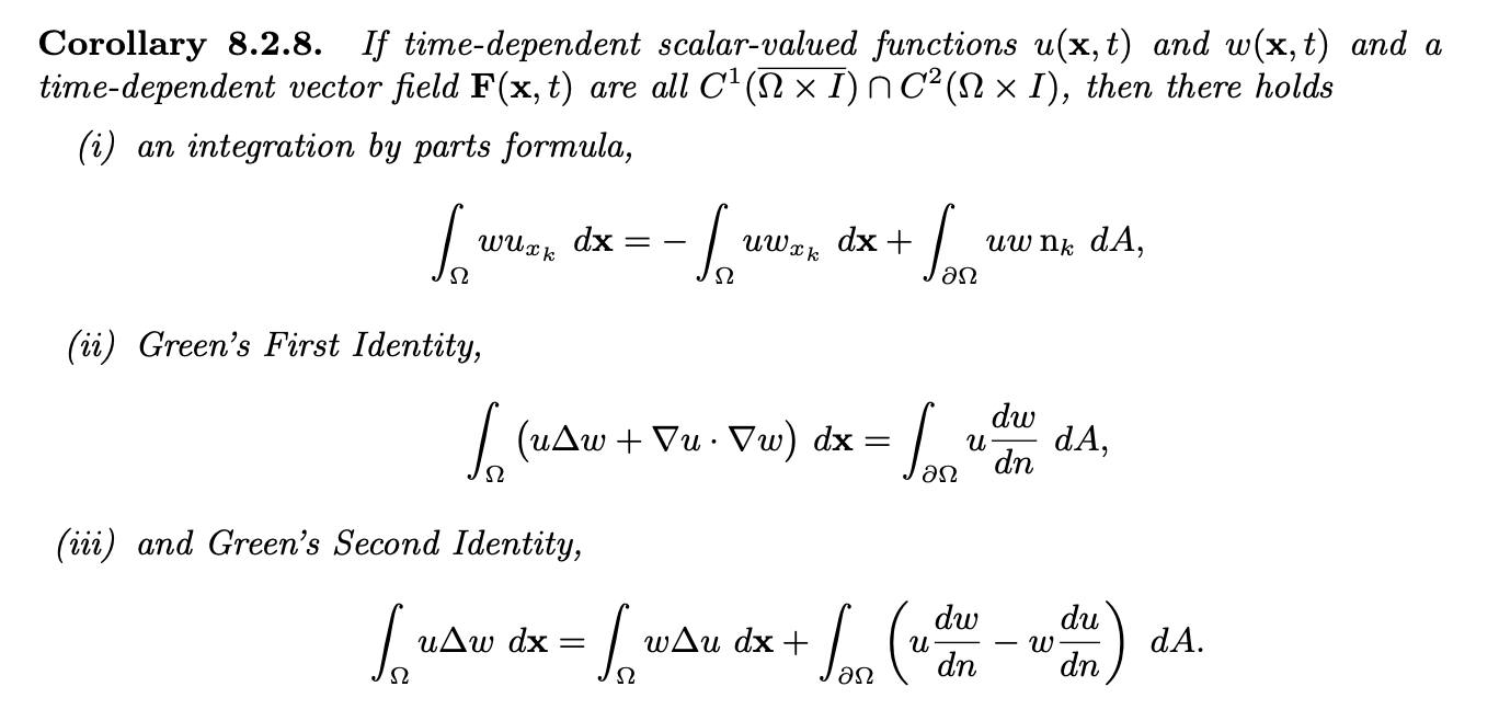 Corollary 8.2.8. If time-dependent scalar-valued | Chegg.com