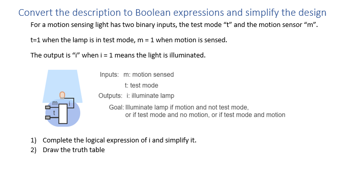Solved Convert the description to Boolean expressions and | Chegg.com