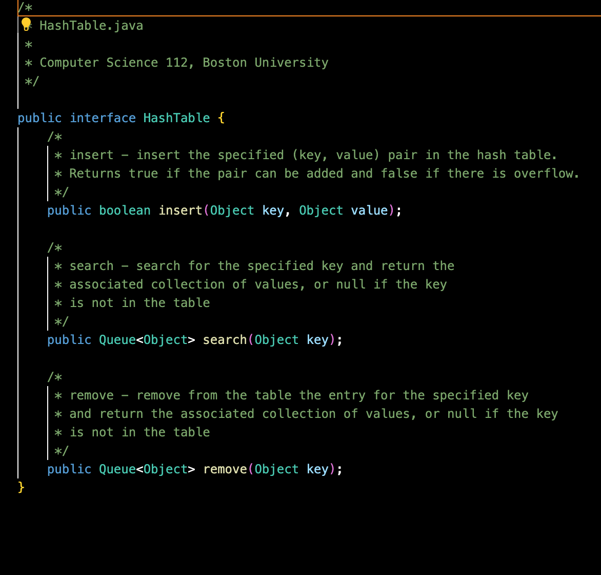 Solved In lecture, we discussed the following interface for | Chegg.com