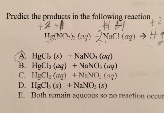 Solved Predict the products in the following reaction | Chegg.com