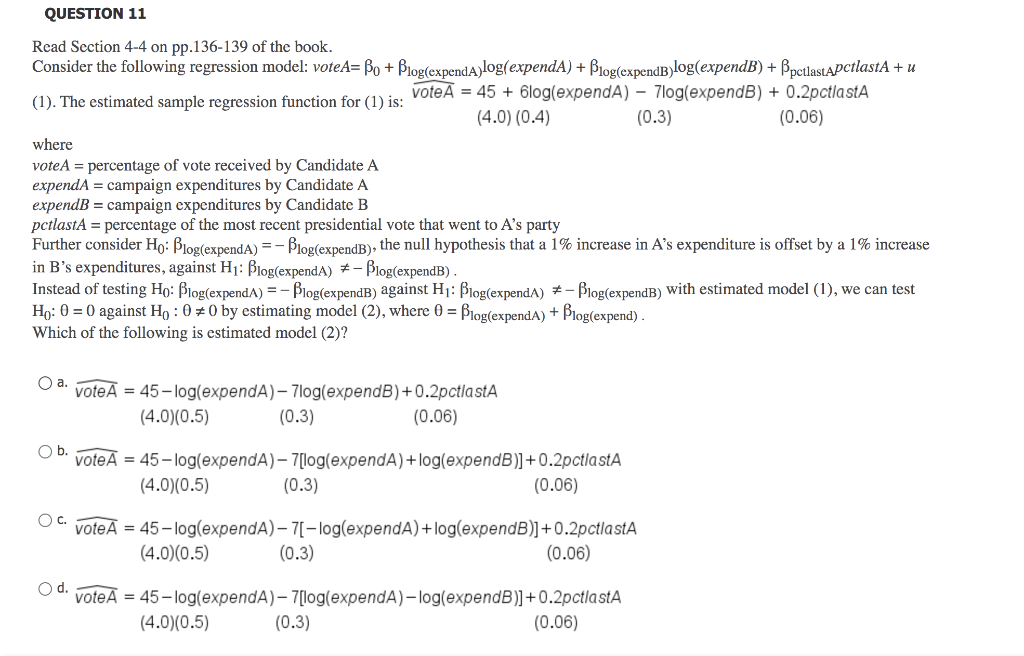 QUESTION 11 Read Section 4-4 on pp.136-139 of the | Chegg.com