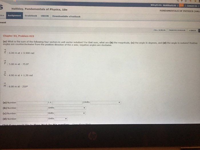 Solved Halliday, Fundamentals of Physics,10e FUNDAMENTALS OF | Chegg.com Solved Halliday, Fundamentals of Physics,10e FUNDAMENTALS OF | Chegg.com