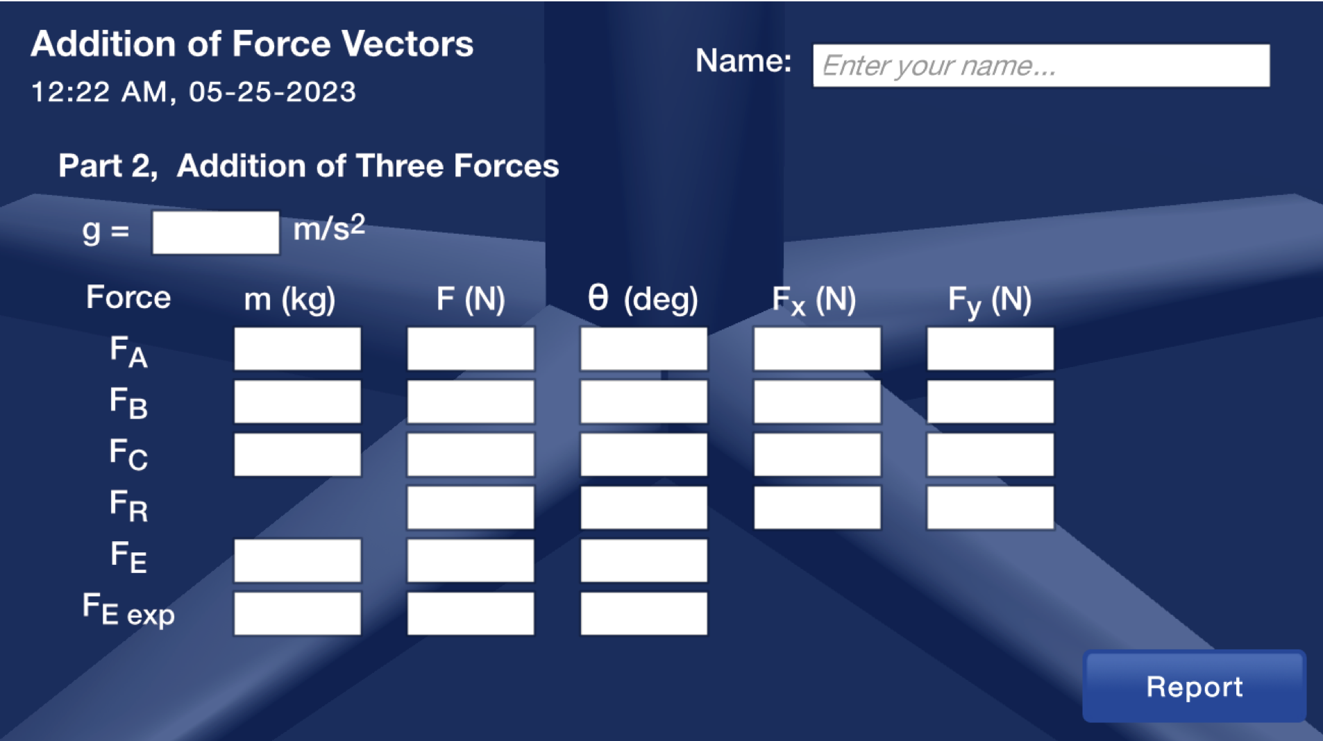 Solved Addition of Force Vectors Part 2Objectives. In Part 2 | Chegg.com