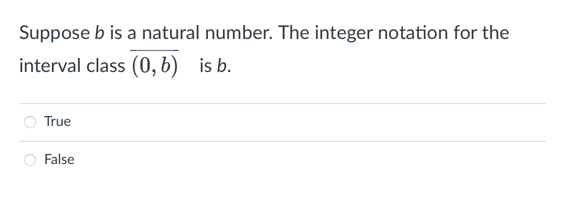 Solved Suppose b is a natural number. The integer notation | Chegg.com