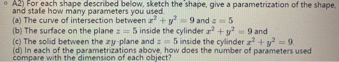 Solved A2) For each shape described below, sketch the shape, | Chegg.com