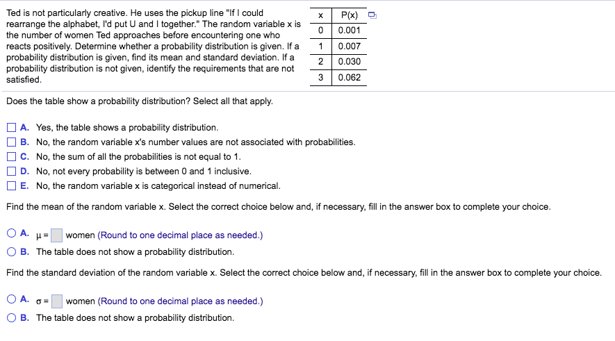 Solved Ted is not particularly creative. He uses the pickup | Chegg.com