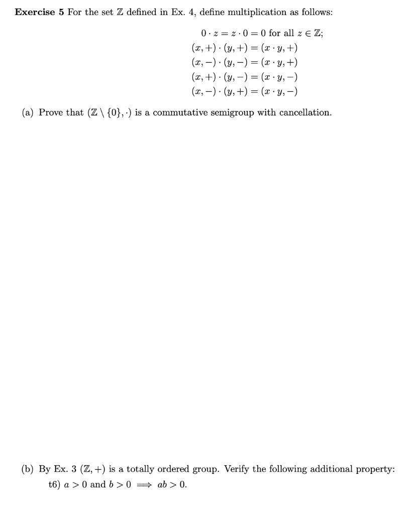 Solved Exercise 2 Let S be a commutative semigroup with | Chegg.com