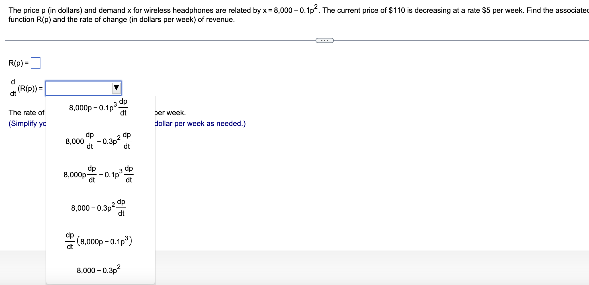 Solved The price p (in dollars) and demand x for wireless | Chegg.com