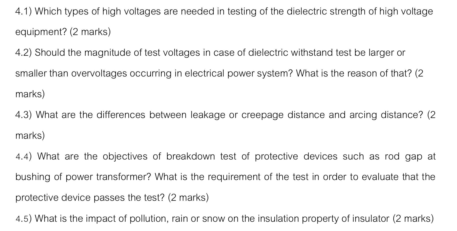 Solved 4.1) Which types of high voltages are needed in | Chegg.com