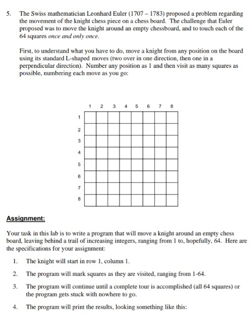 Solved 5. The Swiss mathematician Leonhard Euler (1707-1783) | Chegg.com