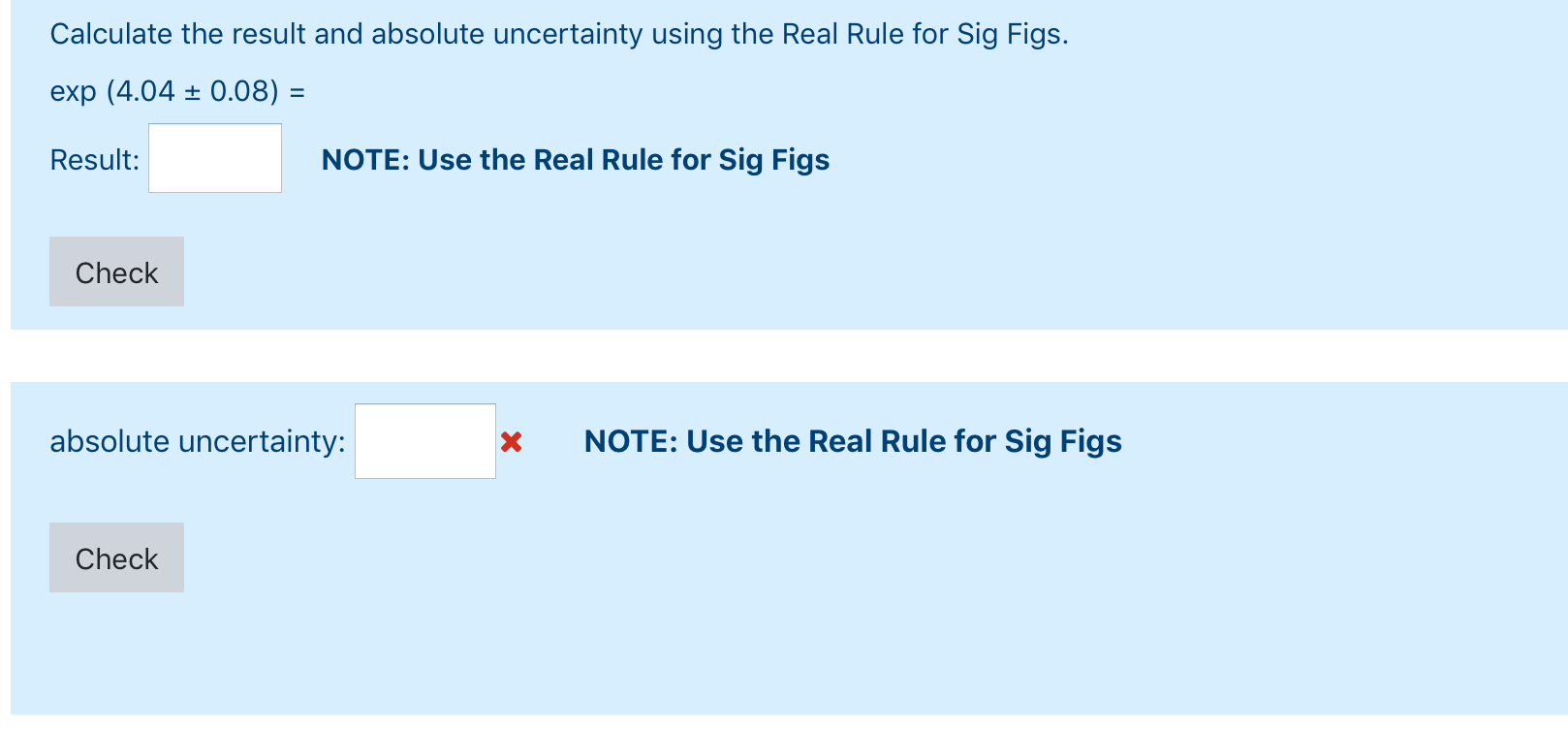 Solved Calculate the result and absolute uncertainty using | Chegg.com