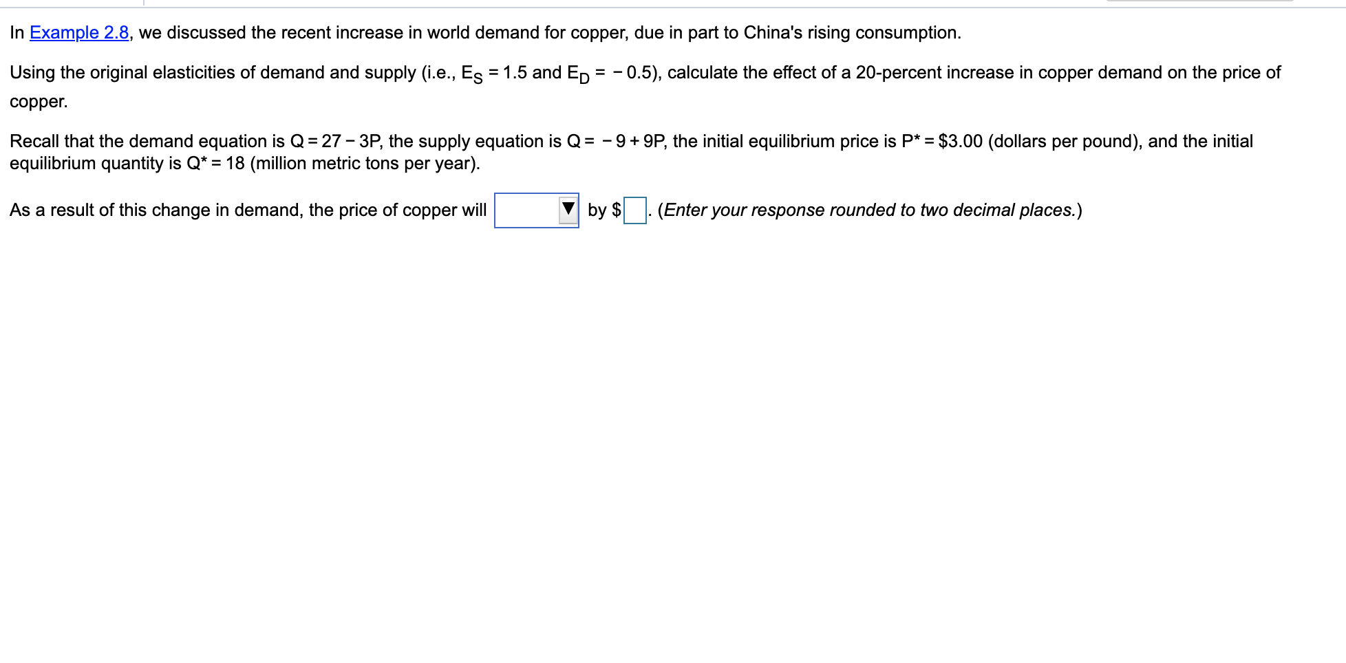 Solved In Example 2.8, we discussed the recent increase in | Chegg.com