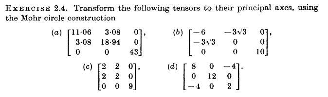 Solved ExERCrSE 2.4. Transform the following tensors to | Chegg.com