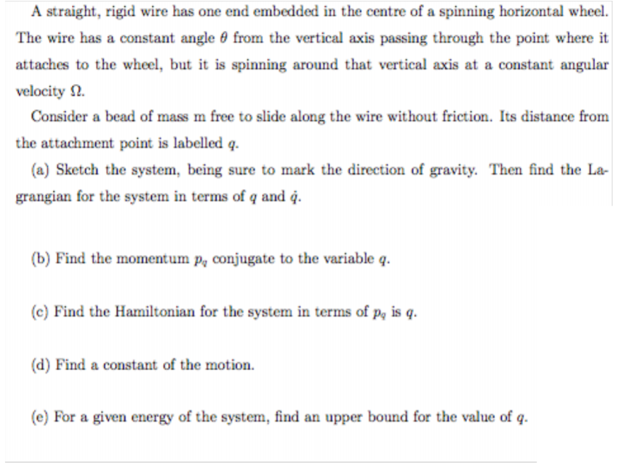 Solved A straight, rigid wire has one end embedded in the | Chegg.com