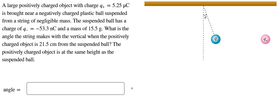 Solved A large positively charged object with charge | Chegg.com