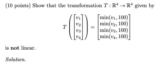 Solved (10 points) Consider an arbitrary system of linear | Chegg.com