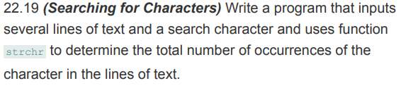 Solved 22.19 (Searching for Characters) Write a program that | Chegg.com