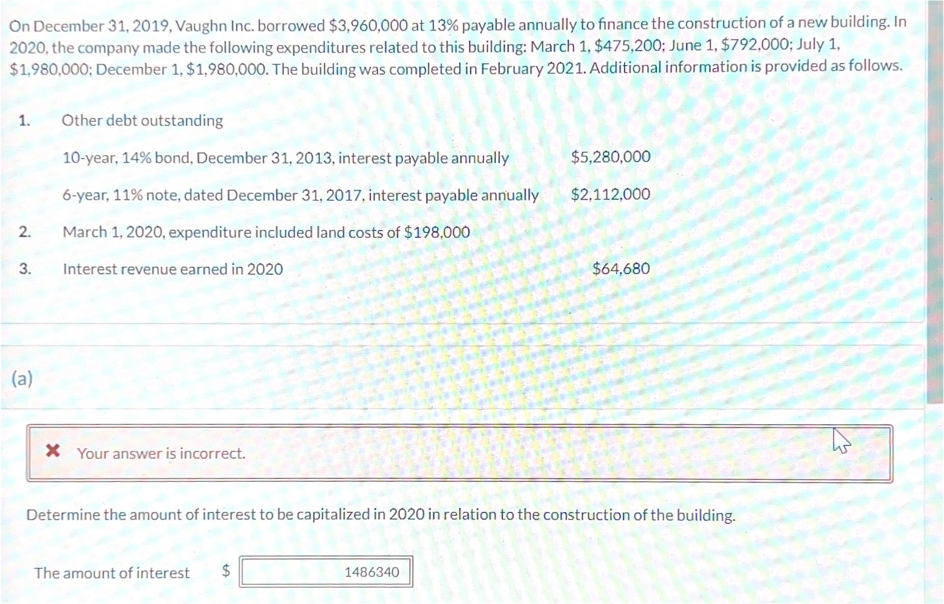 Solved PART B: Journal entry to record interest capitalized | Chegg.com