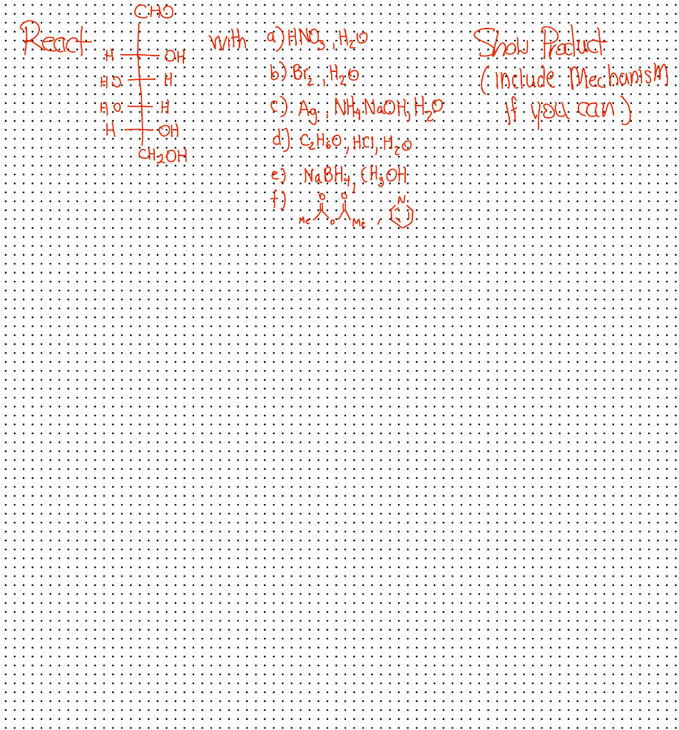 Solved CHO: Read HOH H: with ::a) HNO::H20 5) Bre: :Hz0 c): | Chegg.com