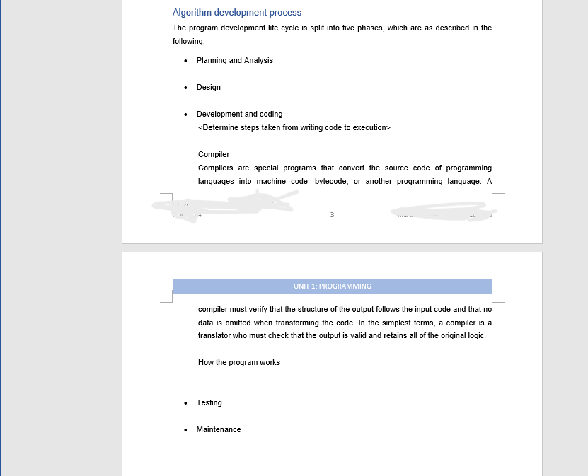 Solved P1 Provide A Definition Of What An Algorithm Is And 4241