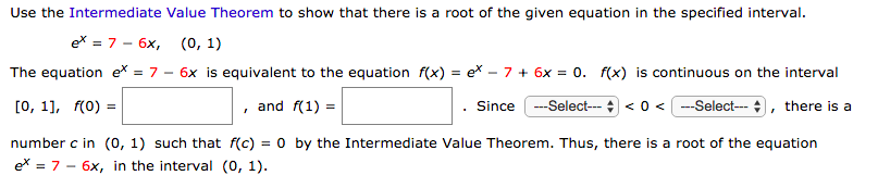 Solved Use the Intermediate Value Theorem to show that there | Chegg.com
