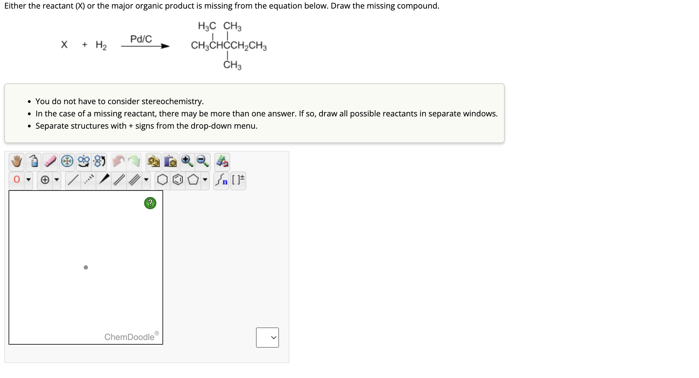 Solved Either the reactant (x) ﻿or the major organic product | Chegg.com