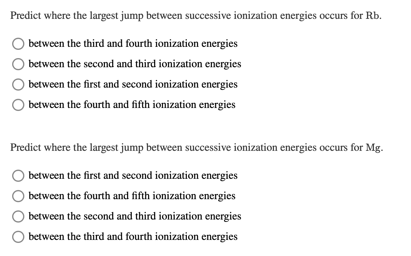 Solved Predict where the largest jump between successive | Chegg.com