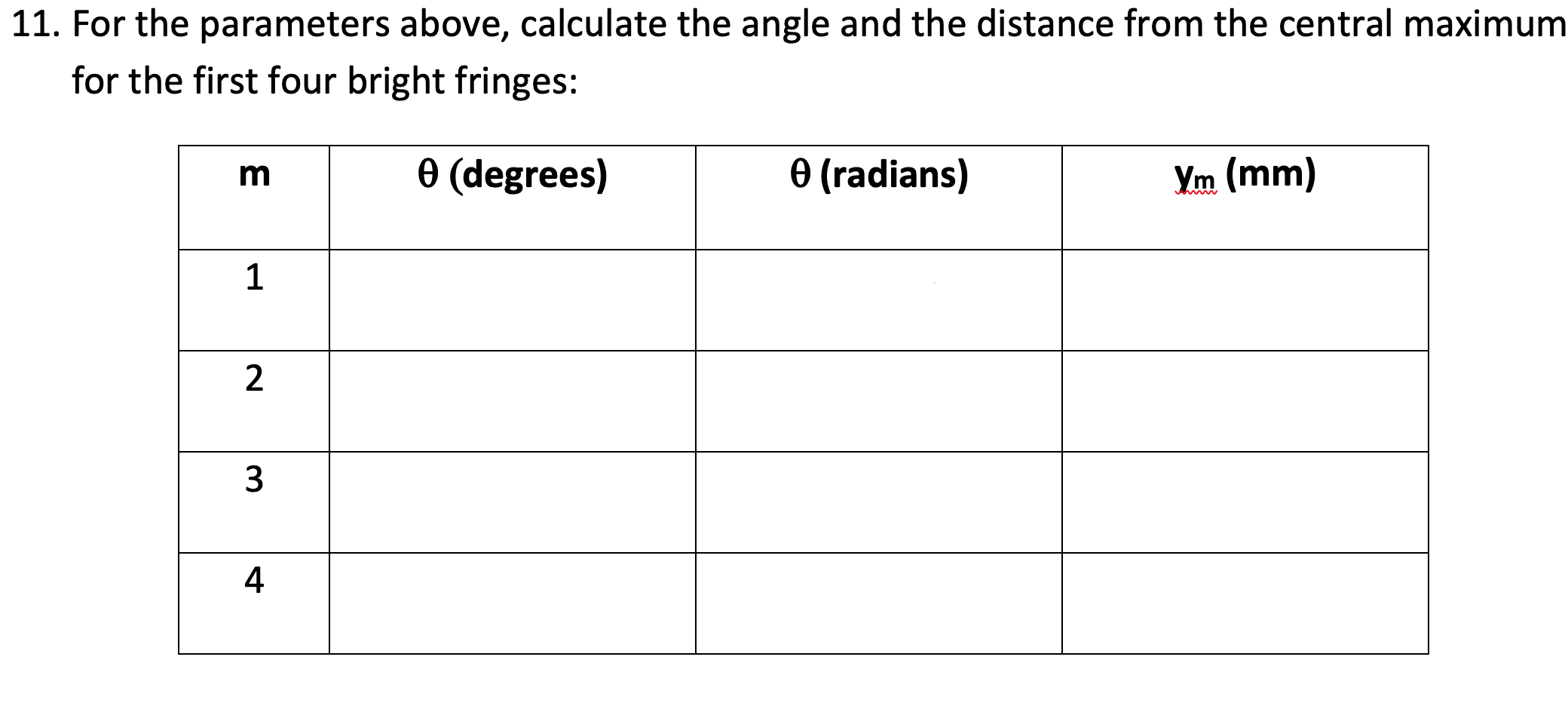 Solved You Have A Double Slit Diffraction Pattern And You
