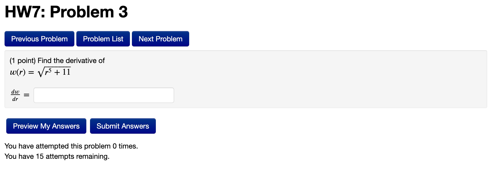 Solved HW7: Problem 3 Previous Problem Problem List Next | Chegg.com