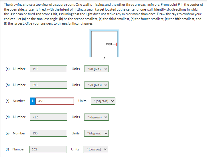 Solved The drawing shows a top view of a square room. One | Chegg.com